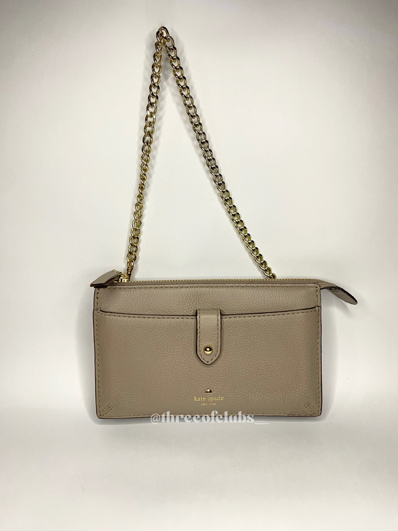 Kate Spade Leather Wallet on Chain, Luxury, Bags & Wallets on Carousell