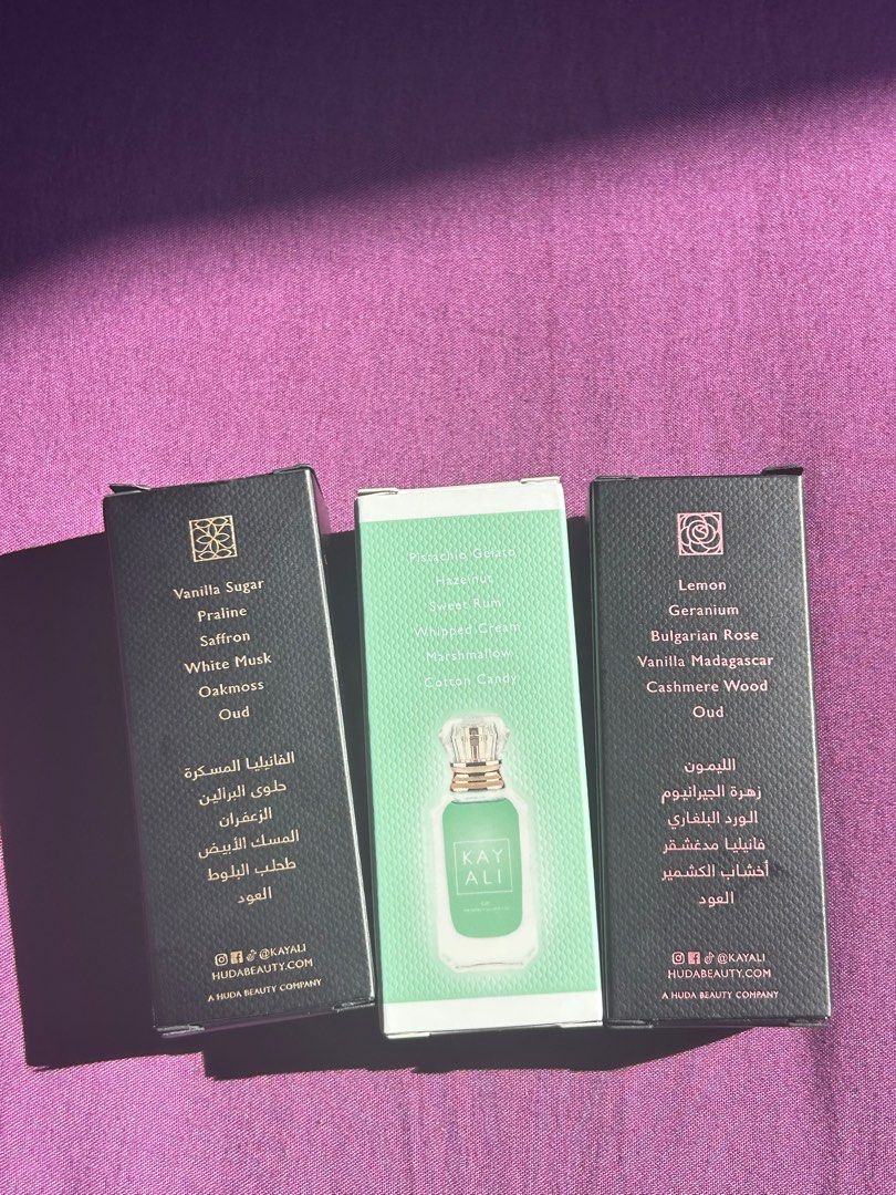 Kayali/Huda Beauty Perfumes 10ml (Pistachio Gelato, Oudgasm Rose ...