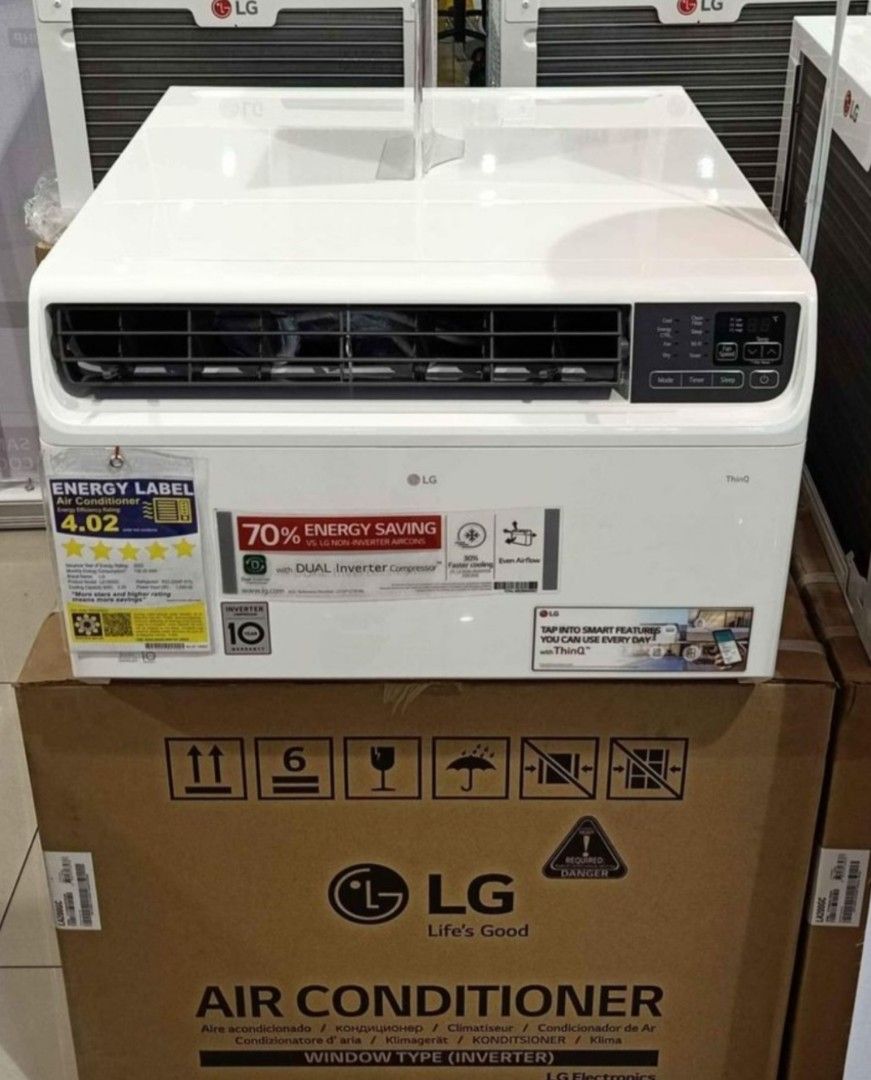 LG DUAL INVERTER WINDOW TYPE AIRCON, TV & Home Appliances, Air ...