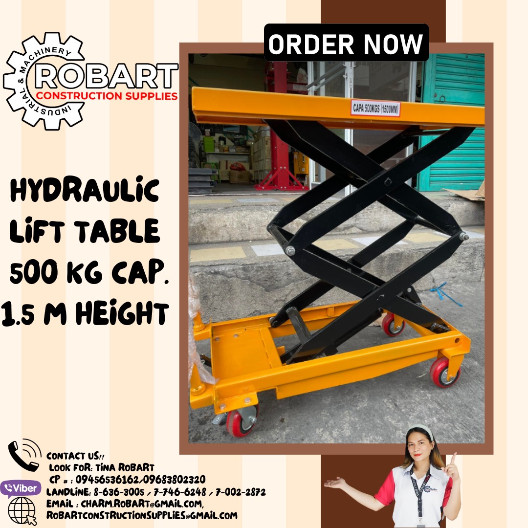 Lift Table 500 Kg Capacity 1.5m Lifting height, Commercial & Industrial ...