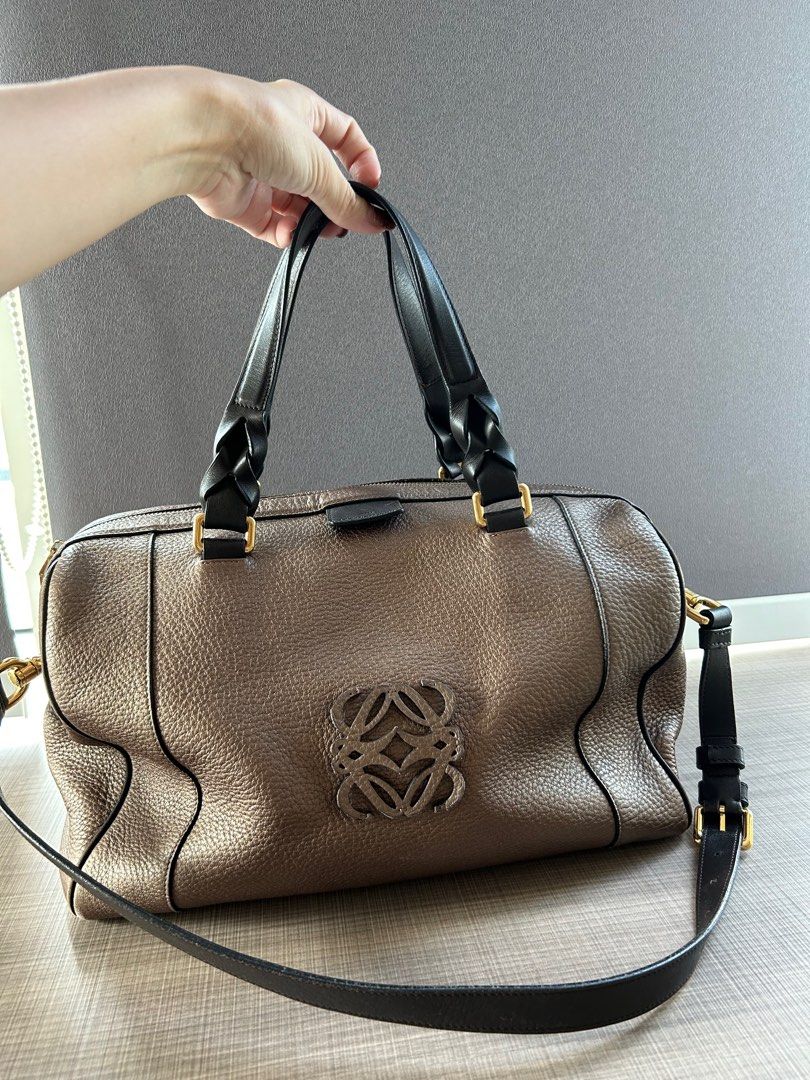 Loewe Boston Bag Fusta 25 Bronze Brown, Luxury, Bags & Wallets on Carousell