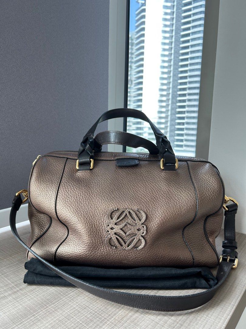 Loewe Boston Bag Fusta 25 Bronze Brown, Luxury, Bags & Wallets on Carousell