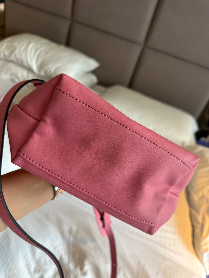 Longchamp mini le pliage cuir in pink, Luxury, Bags & Wallets on Carousell