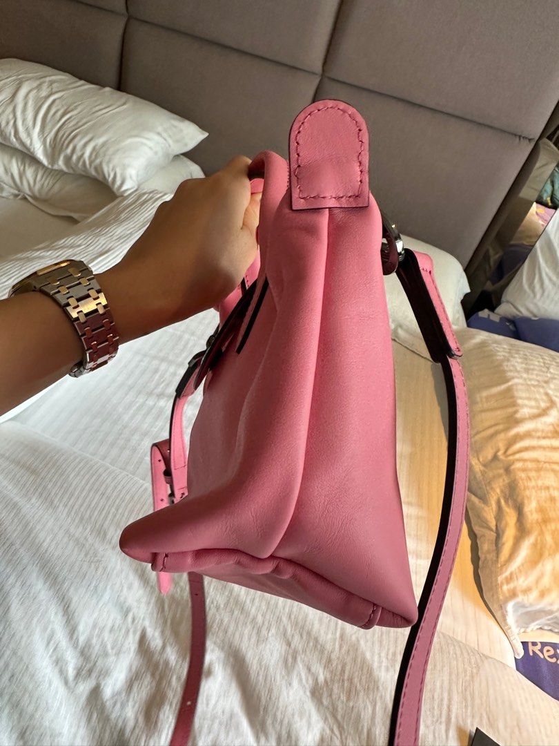 Longchamp mini le pliage cuir in pink, Luxury, Bags & Wallets on Carousell