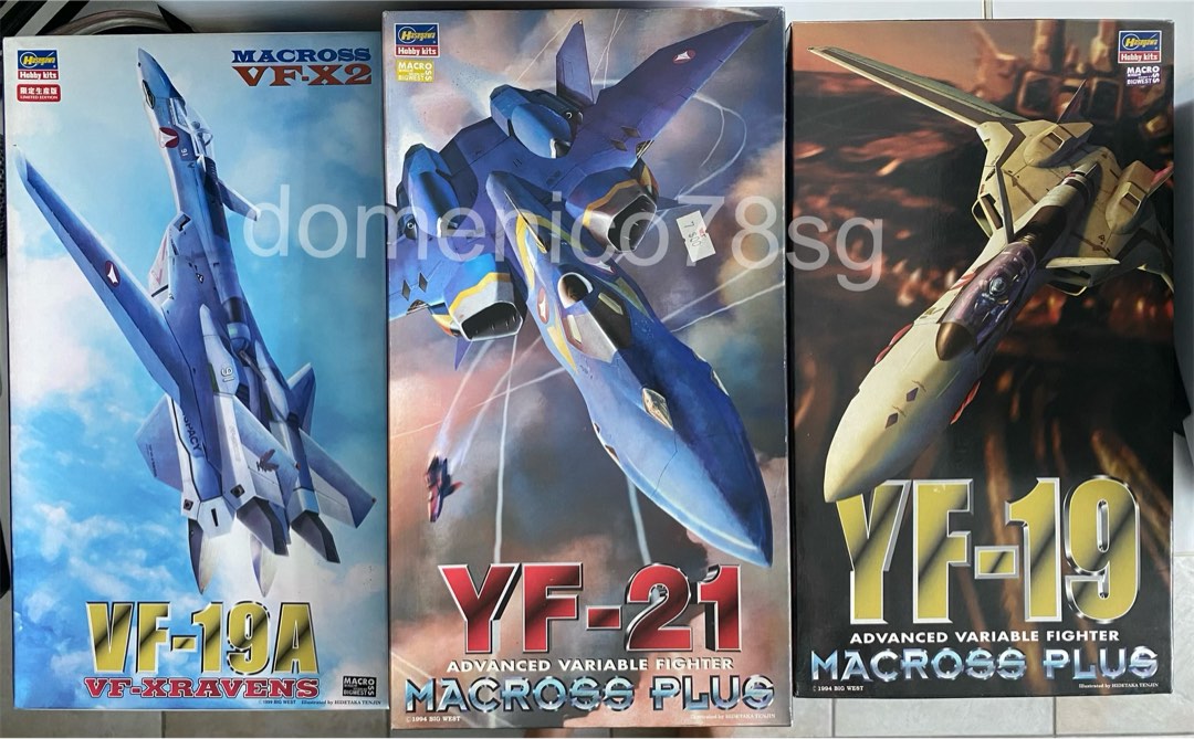 Macross Plus Hasegawa model kit YF-19 YF-21 VF-19A, Hobbies & Toys, Toys & Games on Carousell