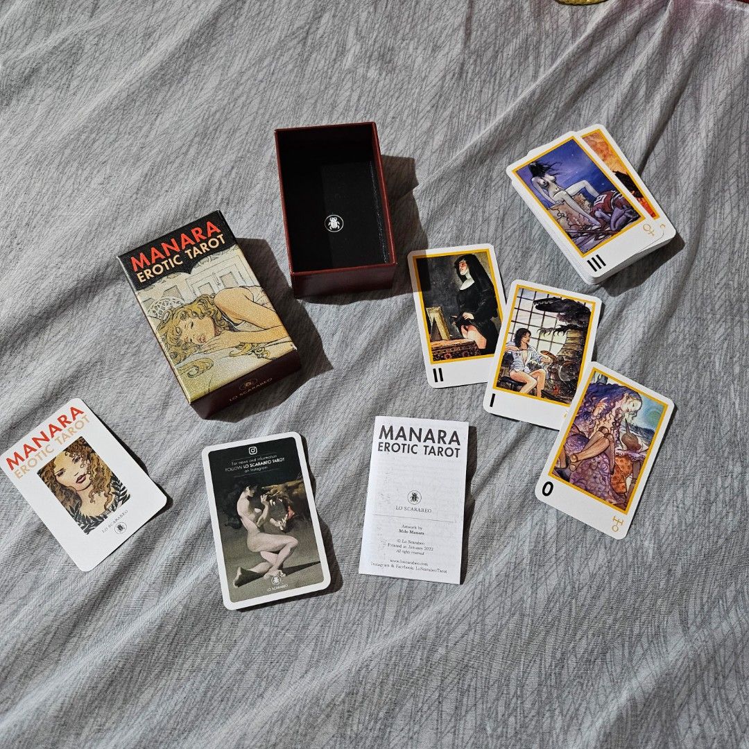Manara Erotic Oracle and Manara Erotic Tarot Cards, Hobbies & Toys ...