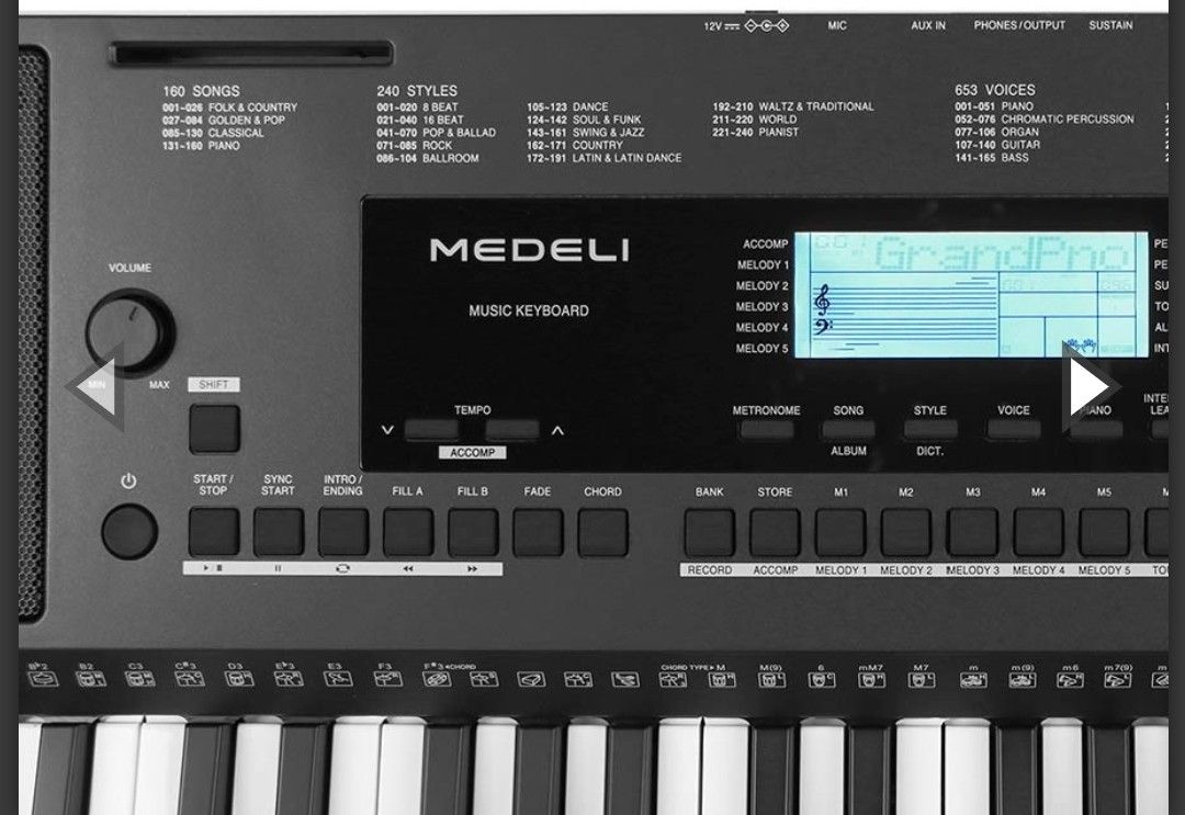 Medeli M361 61-key Professional Keyboard, Hobbies & Toys, Music & Media ...