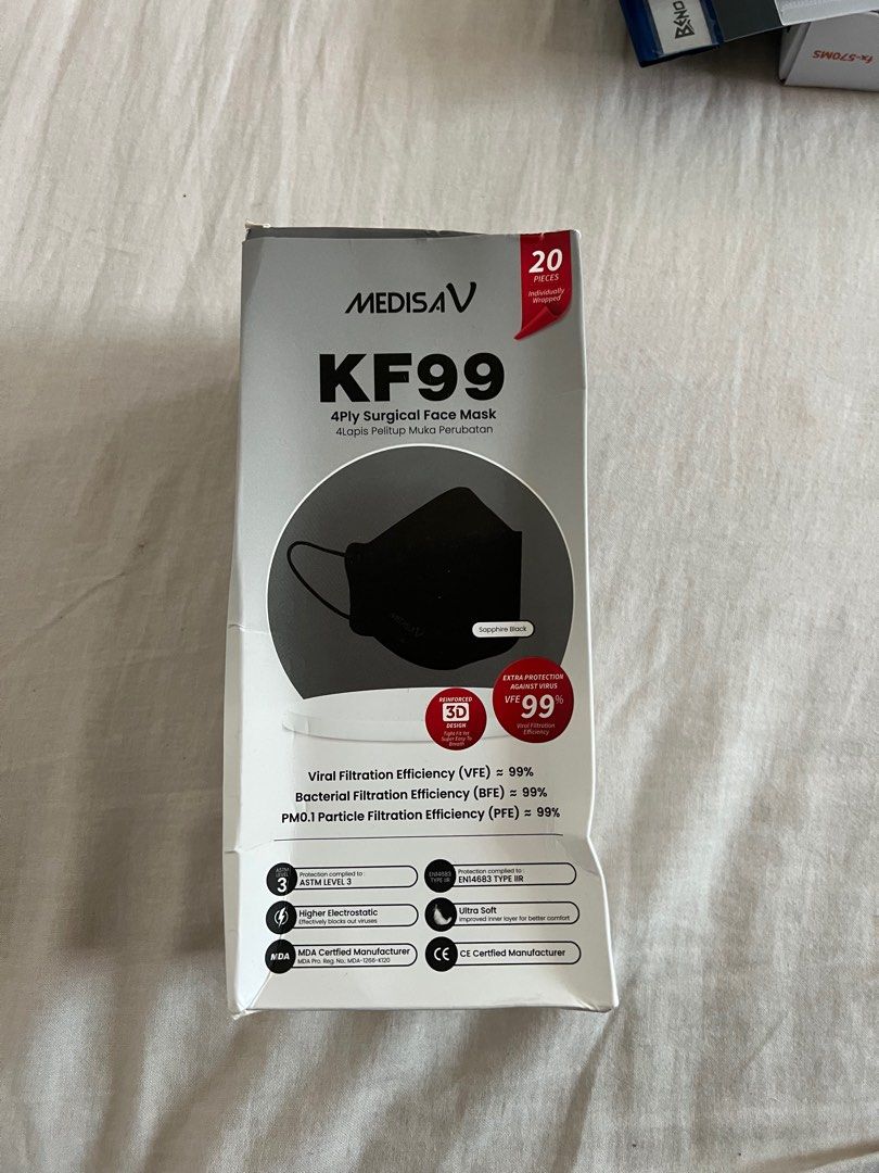 MEDISAV 4ply surgical face mask KF99, Health & Nutrition, Face Masks ...