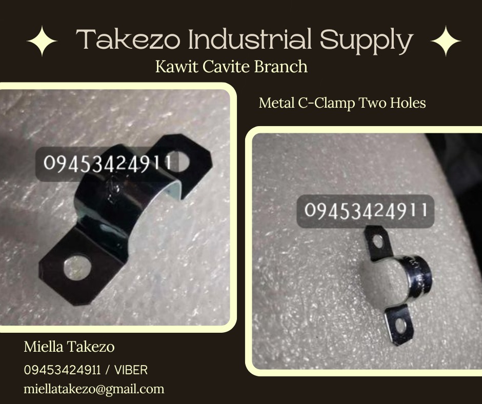 Metal C-Clamp Two Holes, Commercial & Industrial, Construction Tools ...