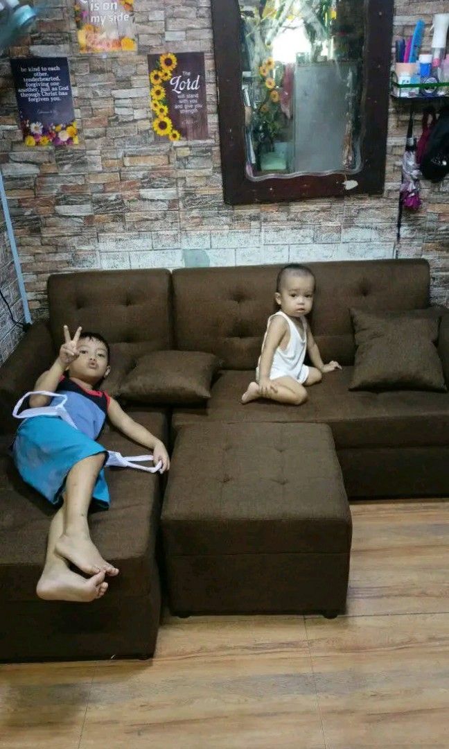 Mini L SHAPE SOFA SET BRANDNEW, Furniture & Home Living, Furniture ...