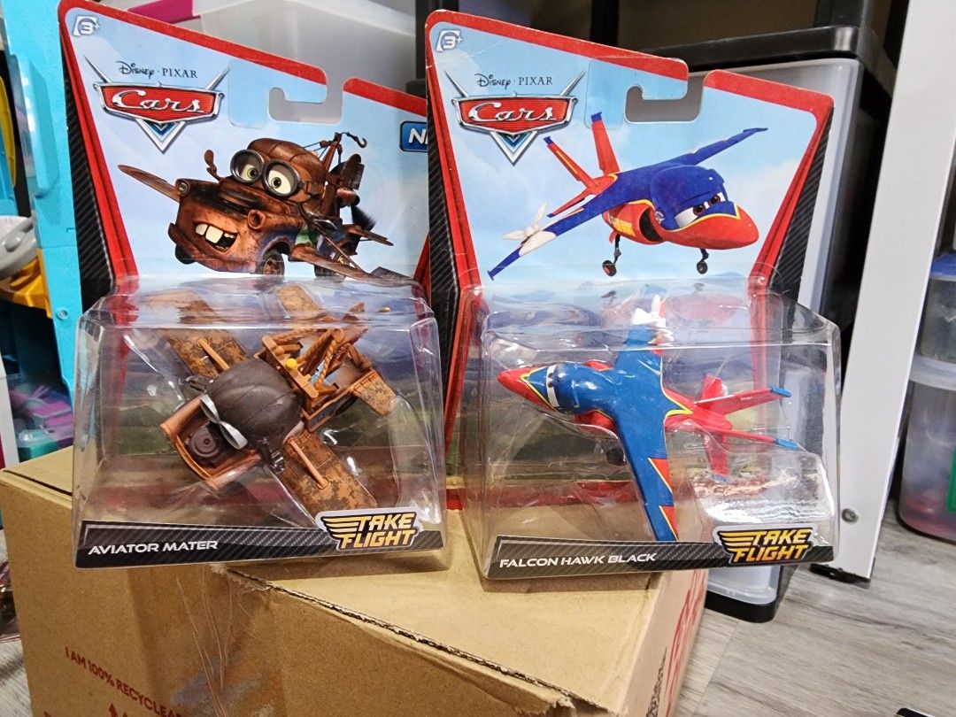 MISB Mattel Disney Pixar Cars Aviator Mater and Falcon Hawk Black ...