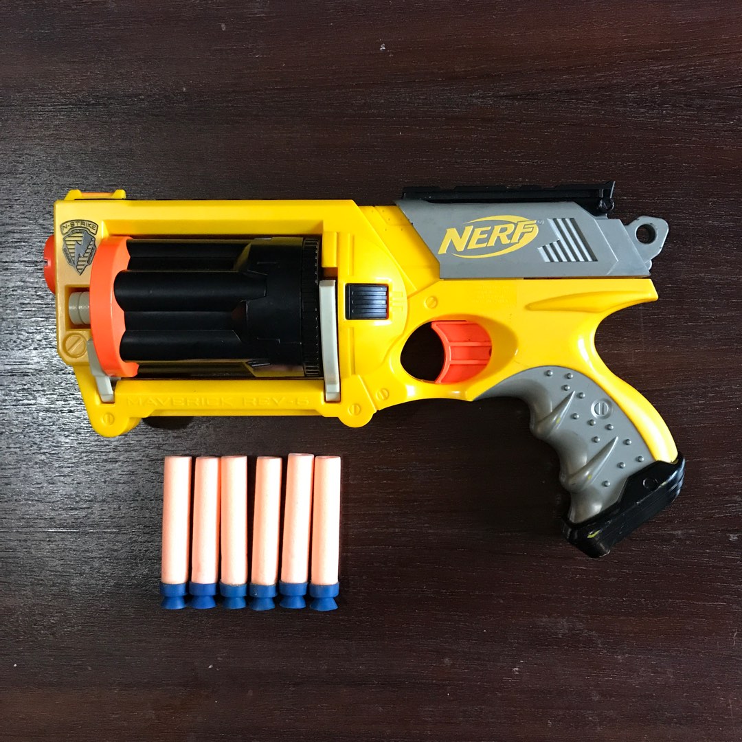 NERF N-Strike Maverick Rev-6 Blaster, Hobbies & Toys, Toys & Games on ...