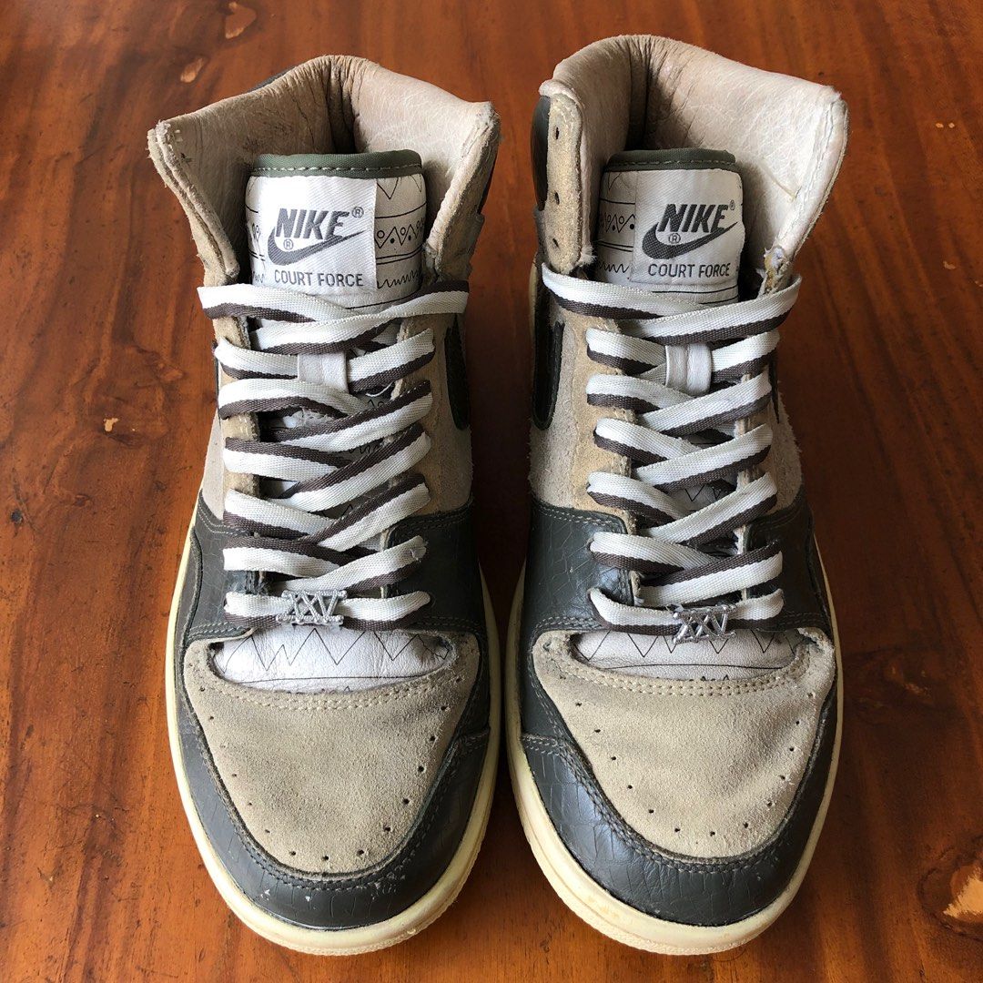 Nike Court Force Hi x Stussy, Fesyen Pria, Sepatu , Sneakers di Carousell