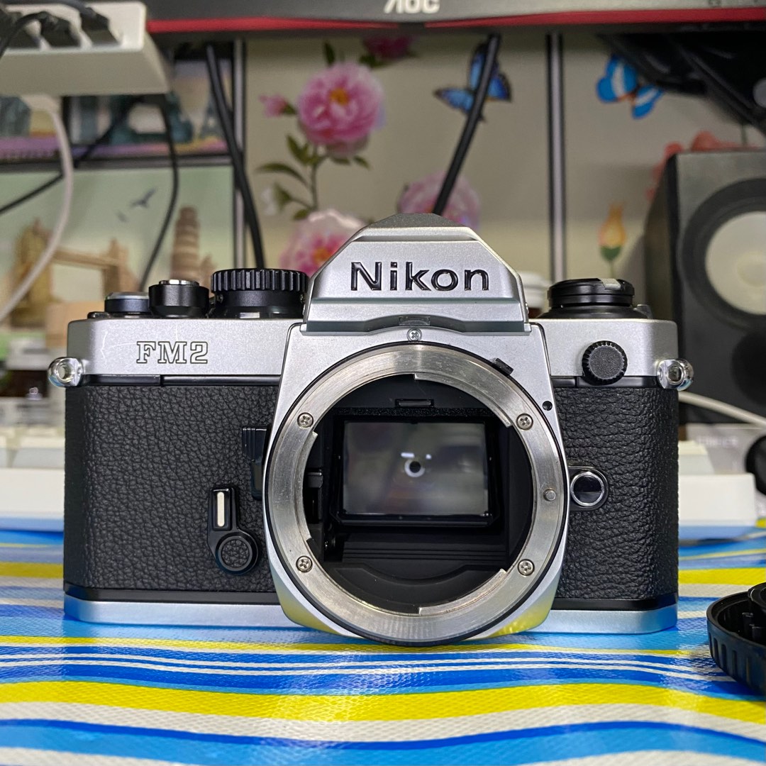 Nikon FM2 Silver Film Camera, Photography, Cameras on Carousell