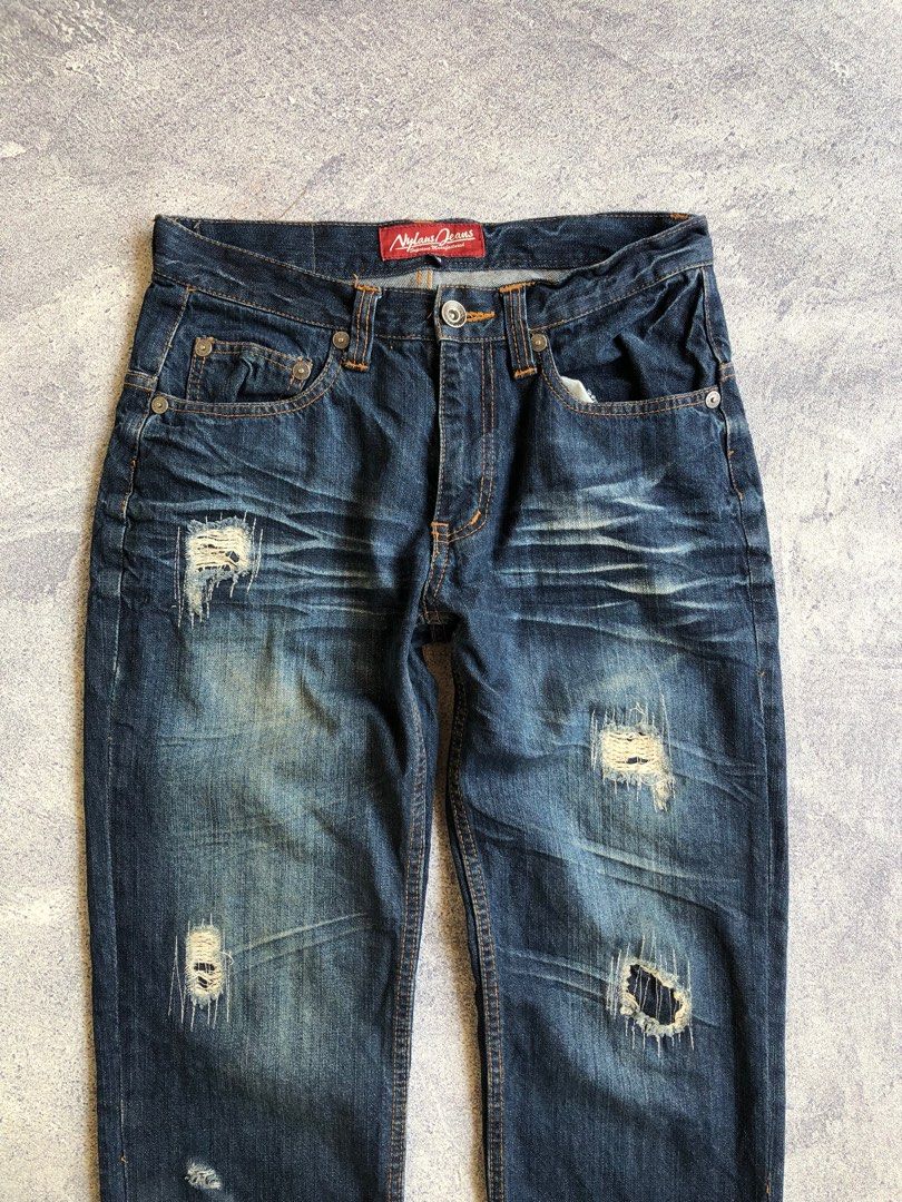 Nylaus jeans ripped denim {iseeymiyake, hysteric glamour, kapital, iron heart, levis, wrangler ...
