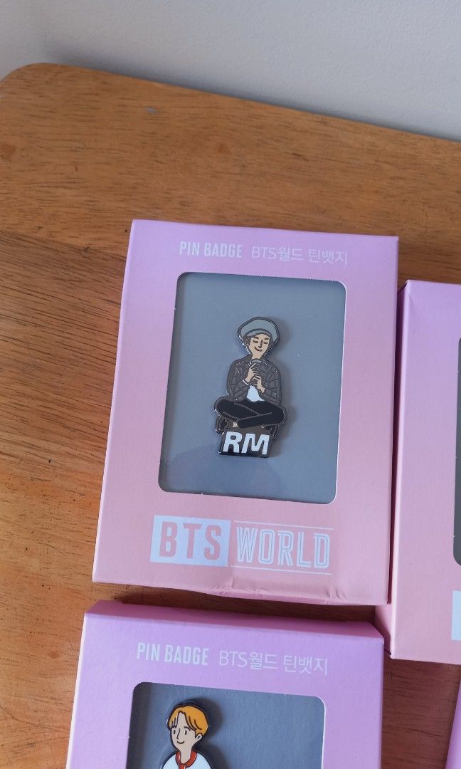 One Set OT7 BTS World Pin Badge, Hobbies & Toys, Memorabilia ...