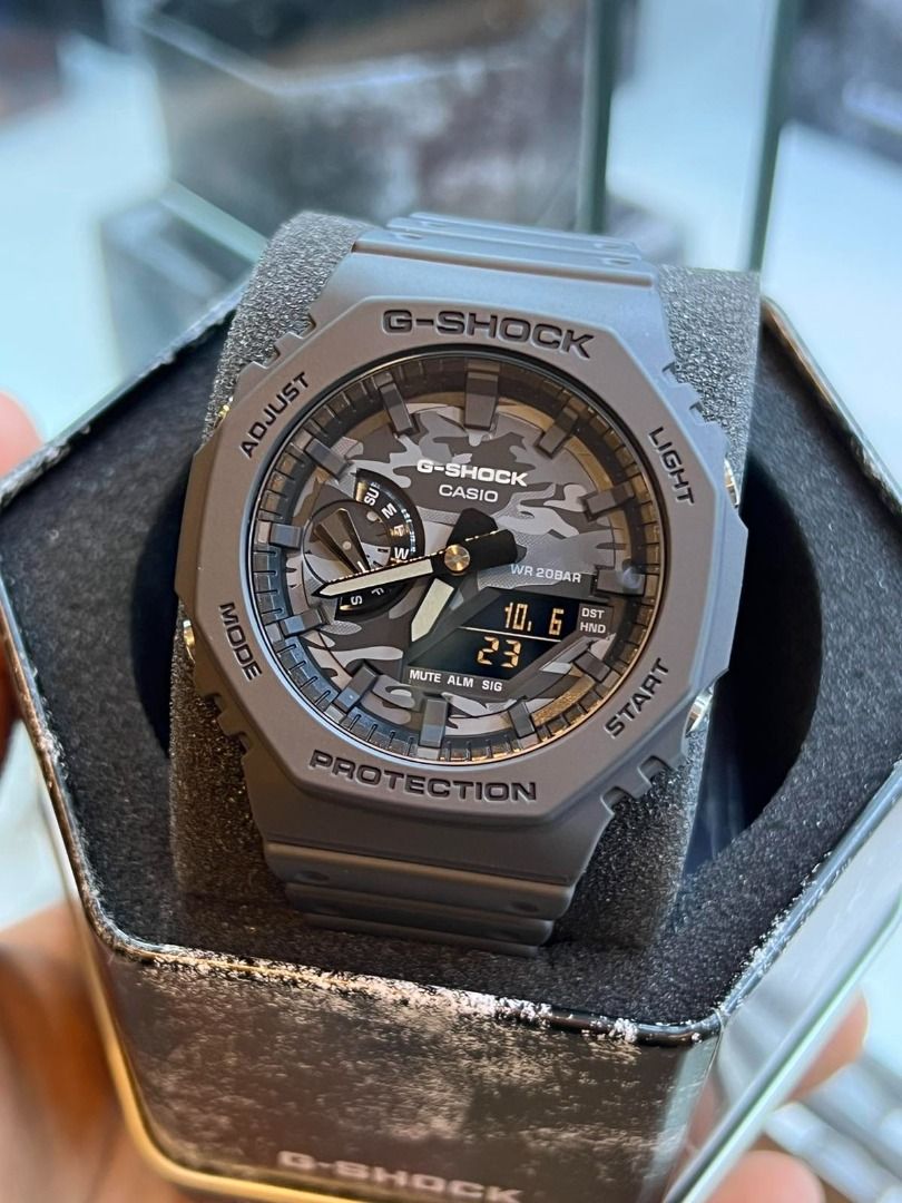 ORIGINAL G-SHOCK Analog Digital Camouflage Men's Watch GA-2100CA-8A, Luxury, Watches on Carousell