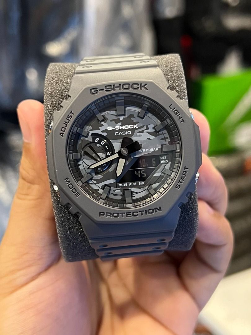 ORIGINAL G-SHOCK Analog Digital Camouflage Men's Watch GA-2100CA-8A, Luxury, Watches on Carousell