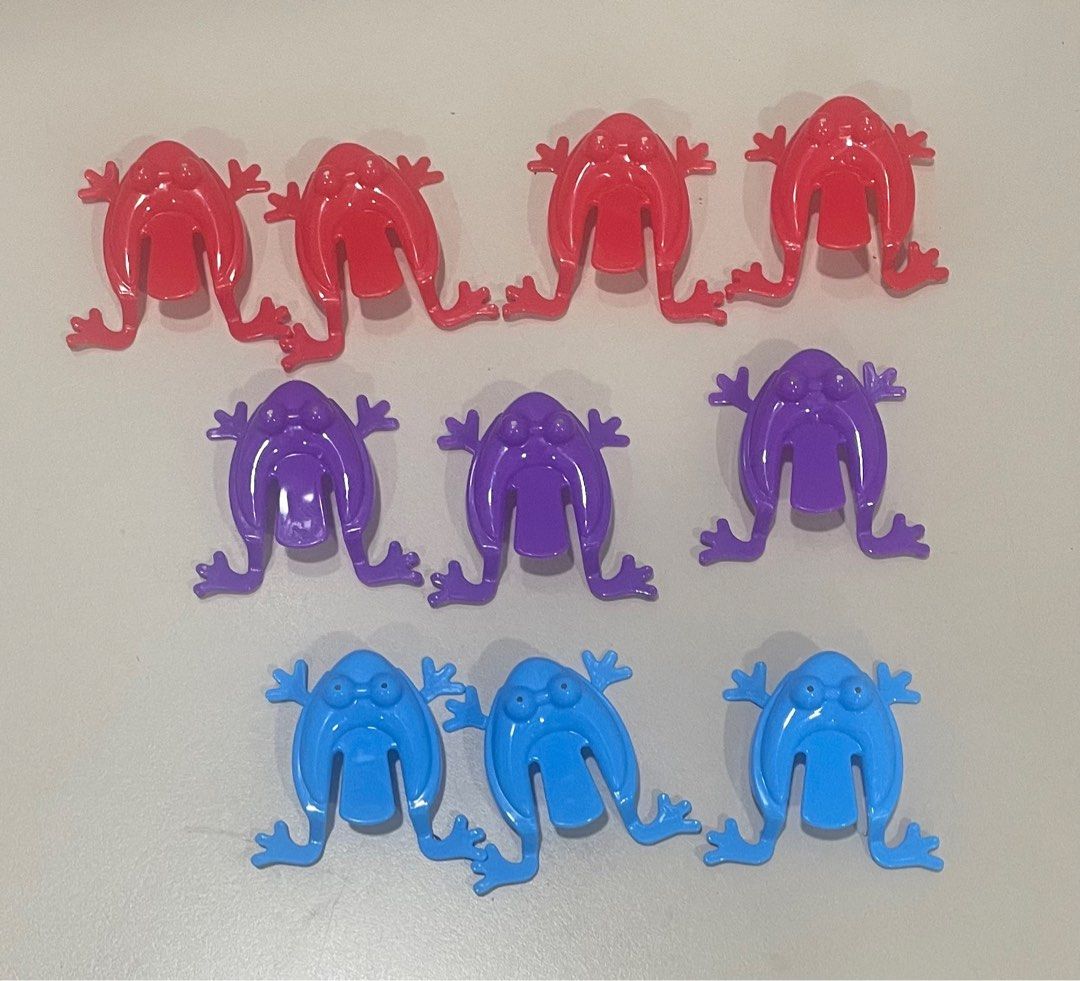 Plastic Jumping Frogs, Hobbies & Toys, Toys & Games on Carousell