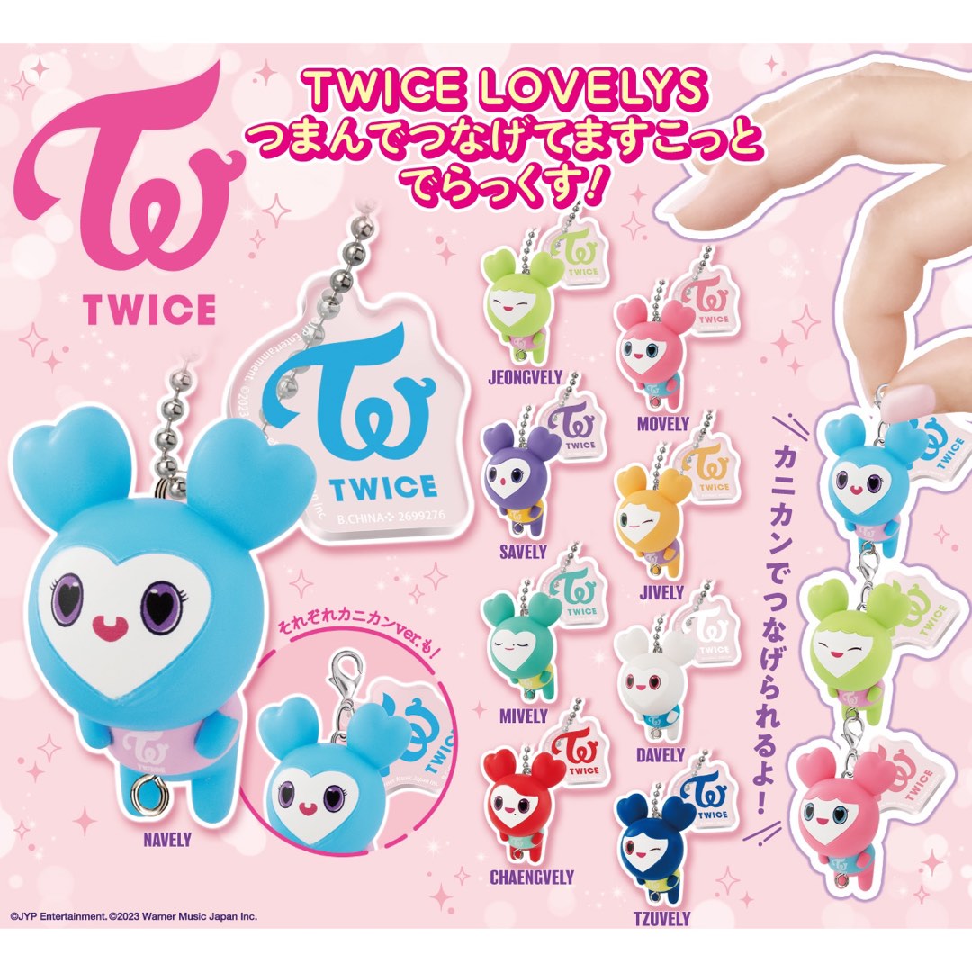 [PO] TWICE x BANDAI LOVELY KEYCHAIN (PINCH & CONNECT) GACHAPON CAPSULE, Hobbies & Toys ...