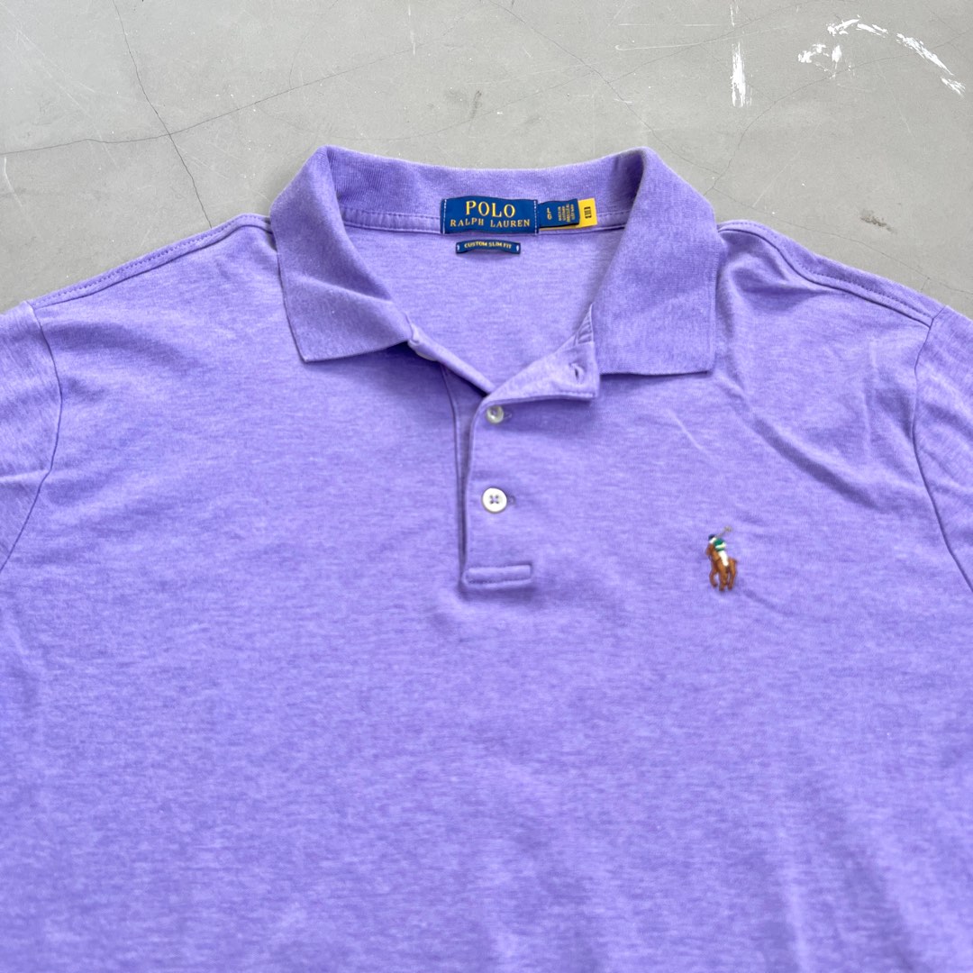 Polo Ralph Lauren Violet Polo Shirt, Men's Fashion, Tops & Sets ...