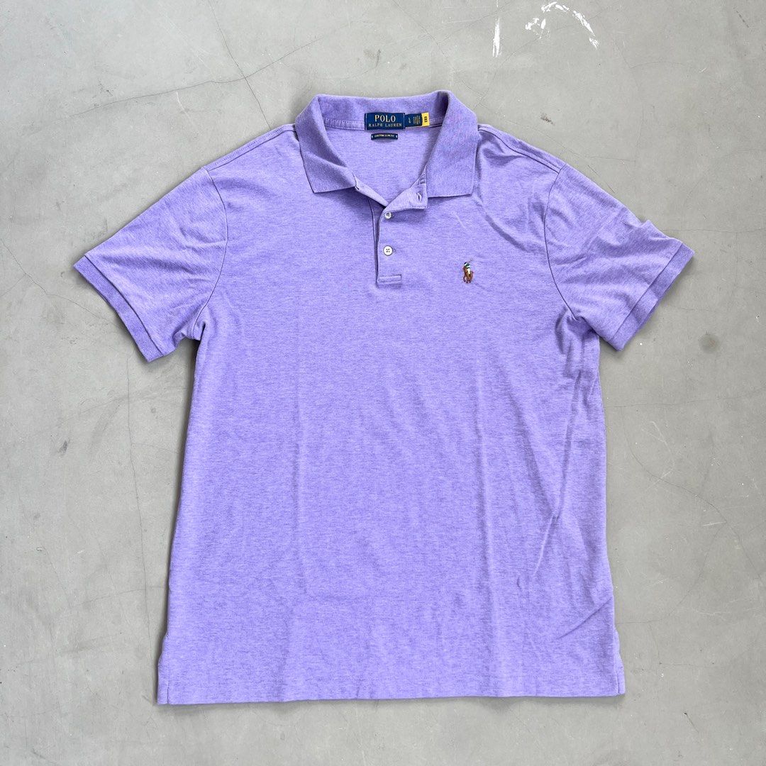 Polo Ralph Lauren Violet Polo Shirt, Men's Fashion, Tops & Sets ...