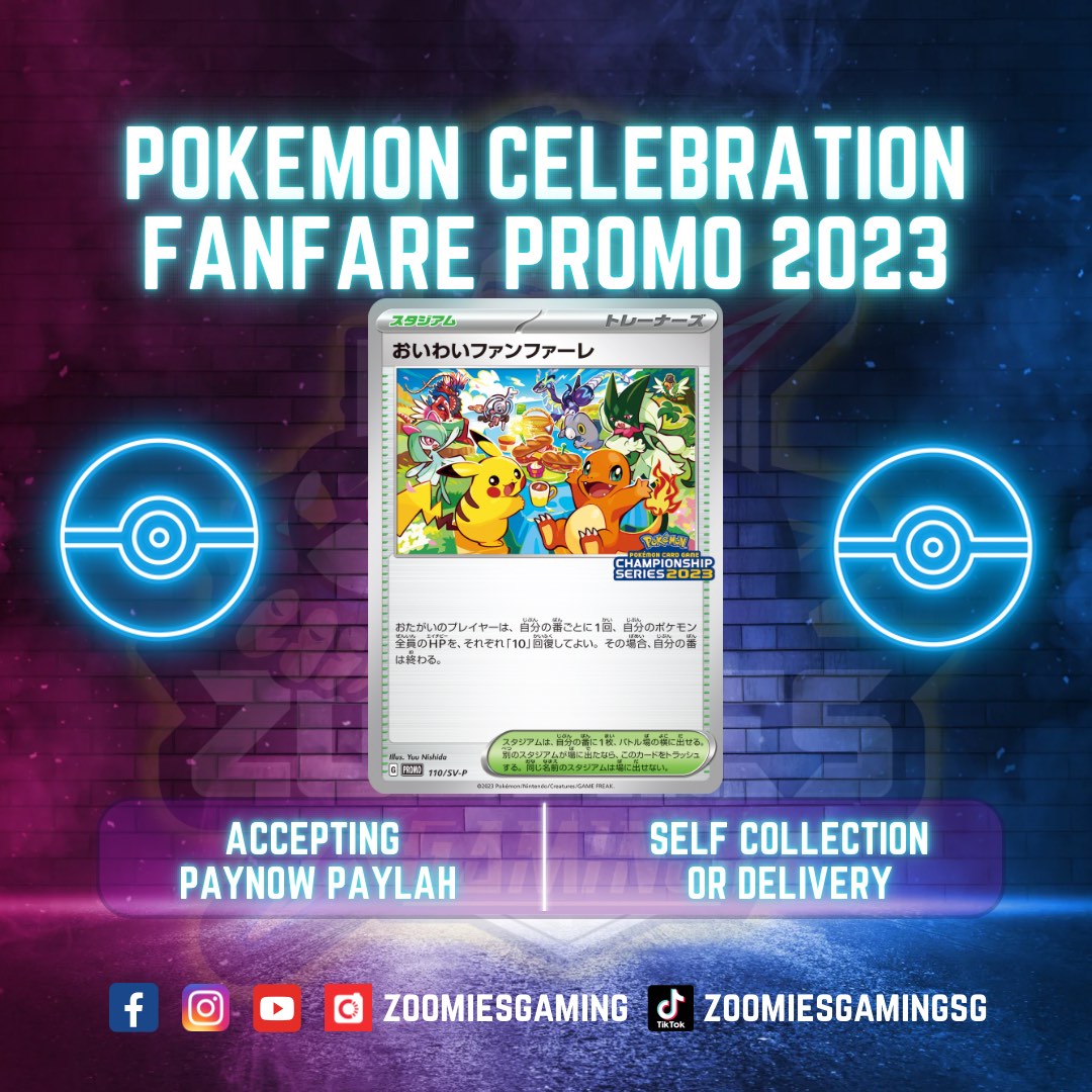 [RESERVED]Pokemon Celebration Fanfare 2023 Promo card, Hobbies & Toys, Toys & Games on Carousell