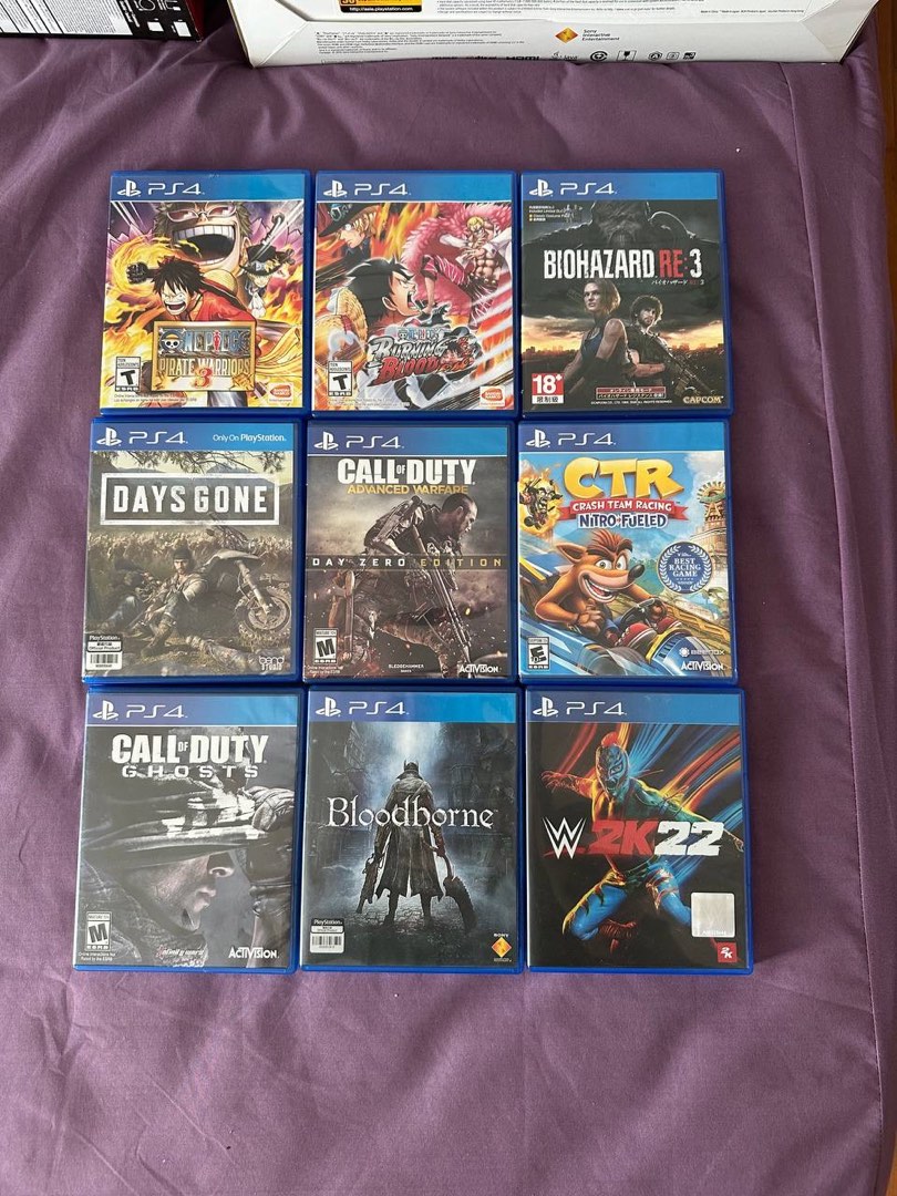 PS4 game One piece warriors 3 / One piece burning blood / Biohazard Re ...