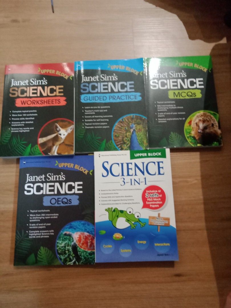 PSLE / Janet Sim's science UPPER BLOCK (5 books) by EPH, Hobbies & Toys ...