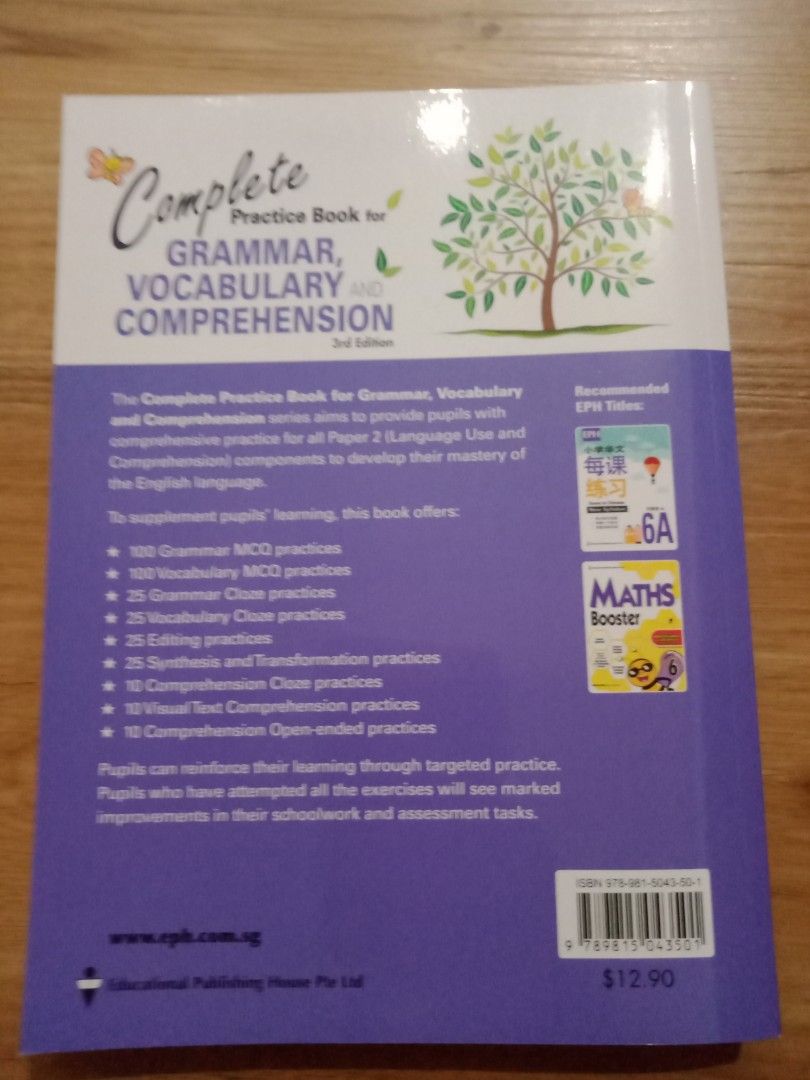 PSLE / P6 English complete practice book for Grammar, Voca & Comprehension by EPB (3rd ed ...