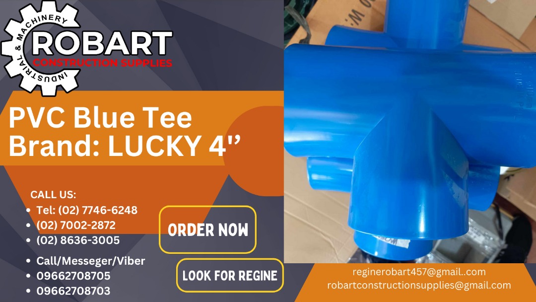 PVC Blue Tee Brand: LUCKY, Commercial & Industrial, Construction Tools ...