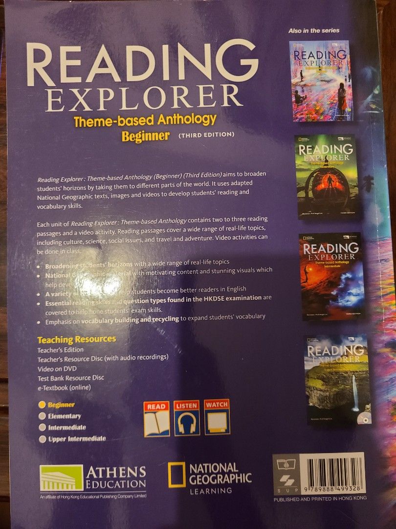 Reading Explorer Theme-based Anthology Beginner, 興趣及遊戲, 書本 & 文具, 教科書 - Carousell