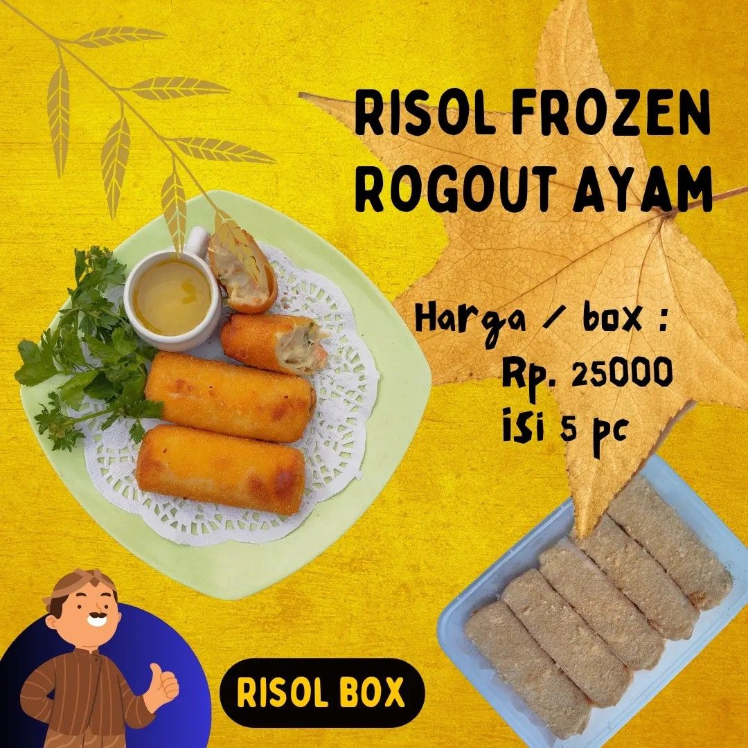 Risol rogut ayam frozen perbox isi 5 pc, Makanan & Minuman, Kue-kue di ...
