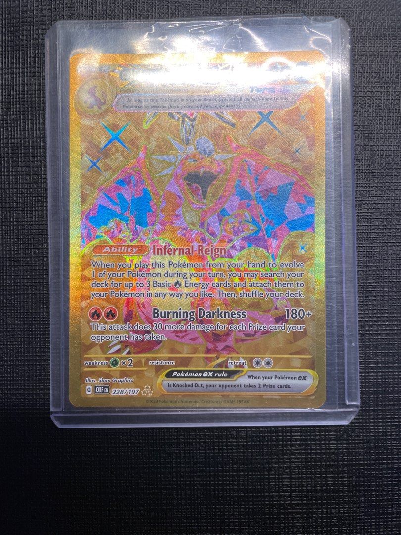 Obsidian charizard SAR & gold zard & robf zard sr, Hobbies & Toys, Toys ...