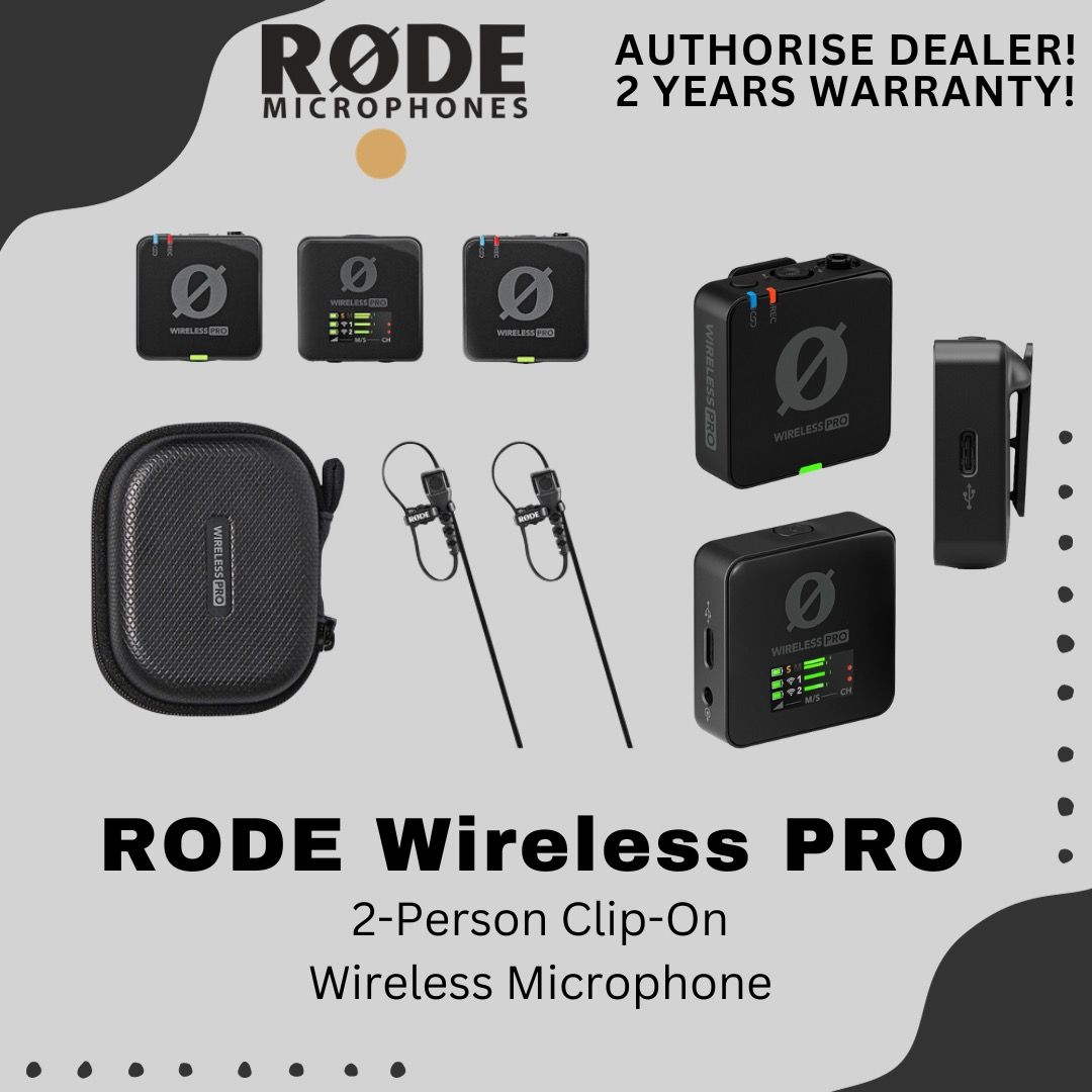 RODE Wireless PRO 2-Person Clip-On Wireless Microphone System/Recorder ...