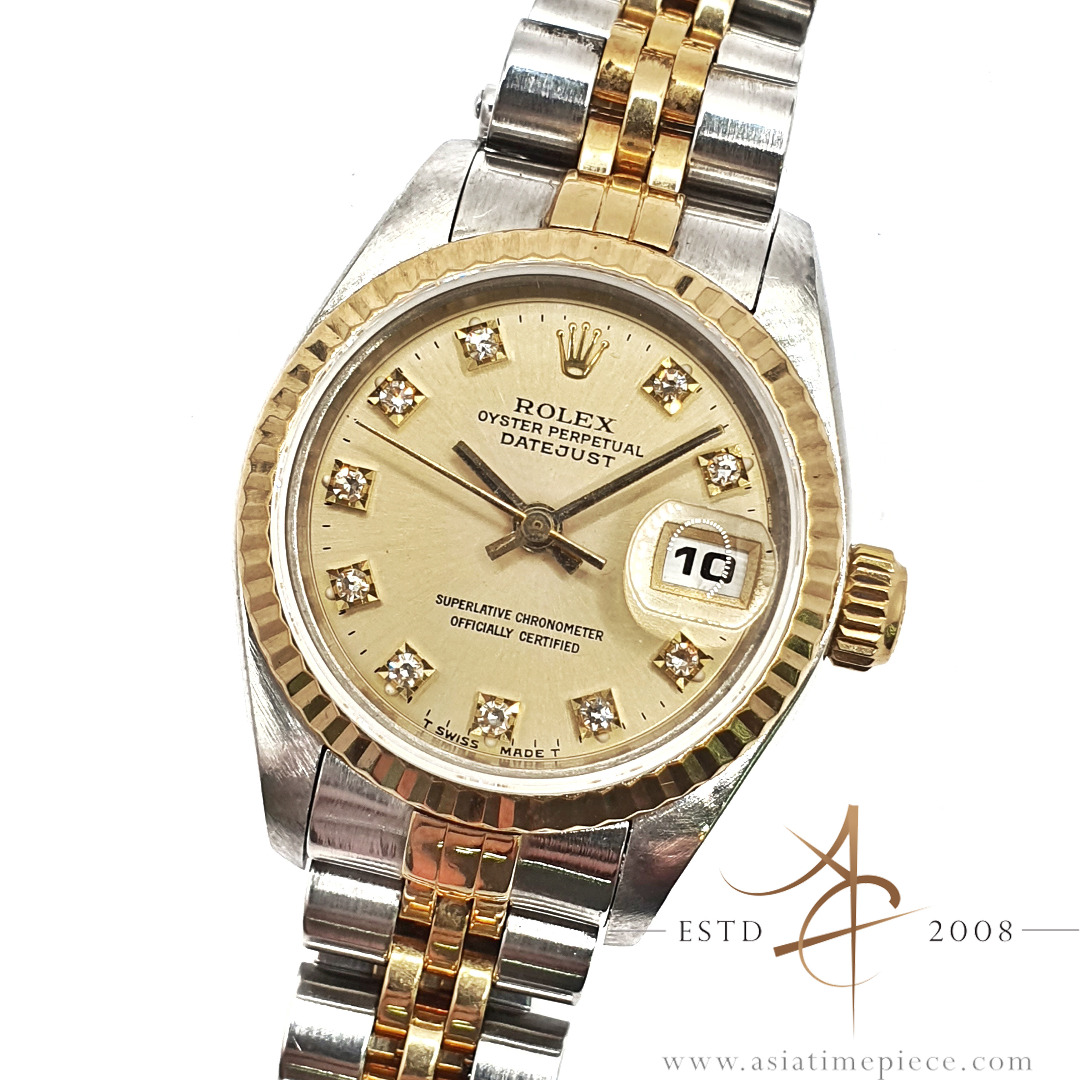 Rolex Datejust Lady 69173 Champagne Diamond Dial (1995), Women's ...