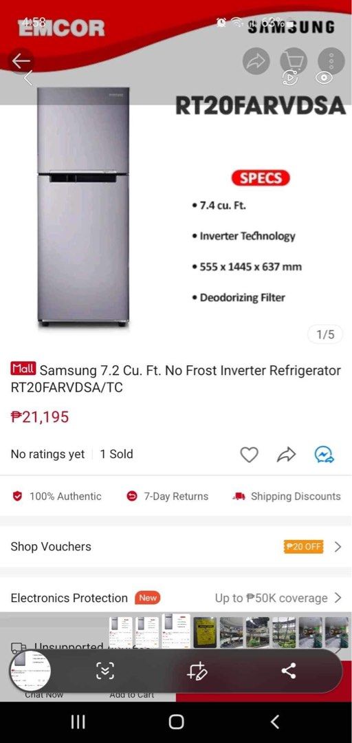 SAMSUNG INVERTER REF, TV & Home Appliances, Kitchen Appliances ...