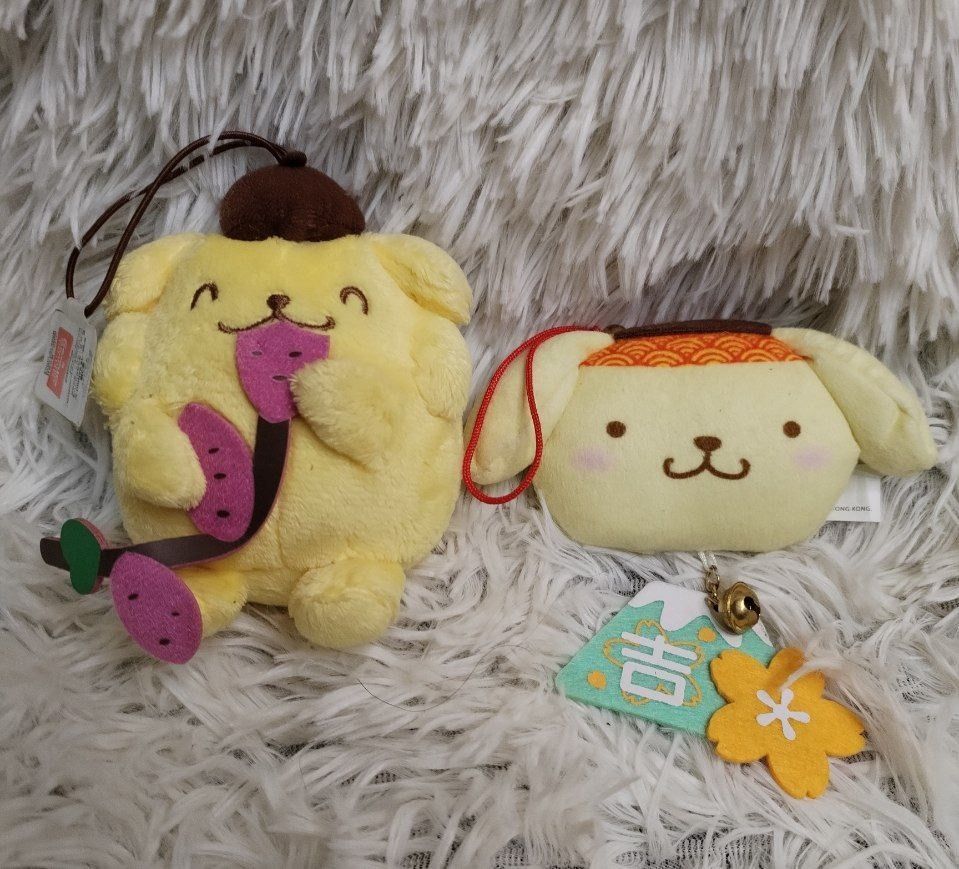 Sanrio Pompompurin Charms Plush Toy, Hobbies & Toys, Toys & Games on ...