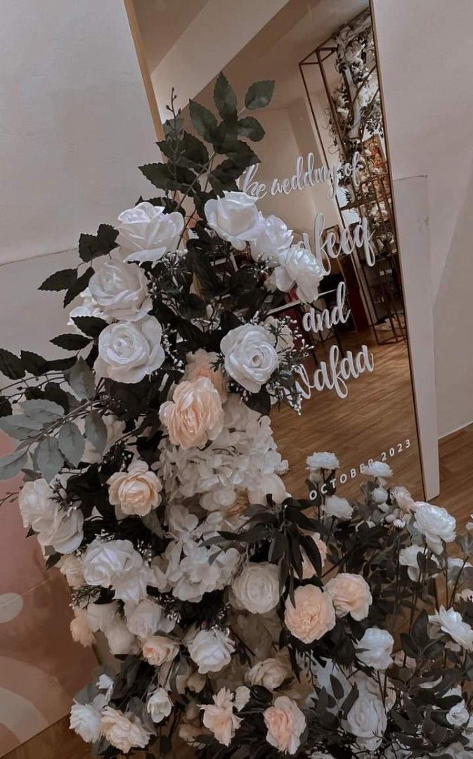 Sewa rental cermin mirror welcome board wedding ceremony setup pakej ...