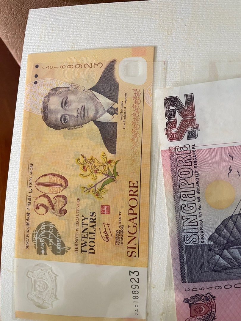 Singapore $20 Note and $2 Ship note set, Hobbies & Toys, Memorabilia ...