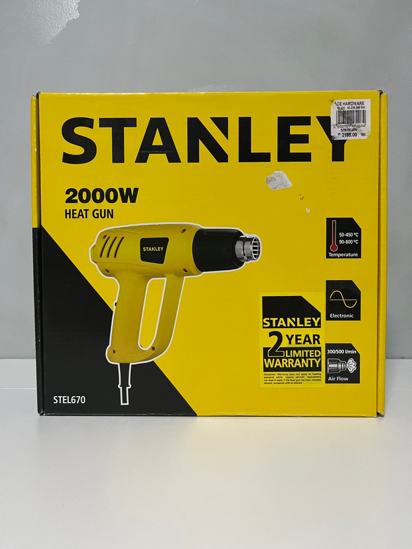 STANLEY Hot Air Heat Gun 2000W STEL670-, Commercial & Industrial ...
