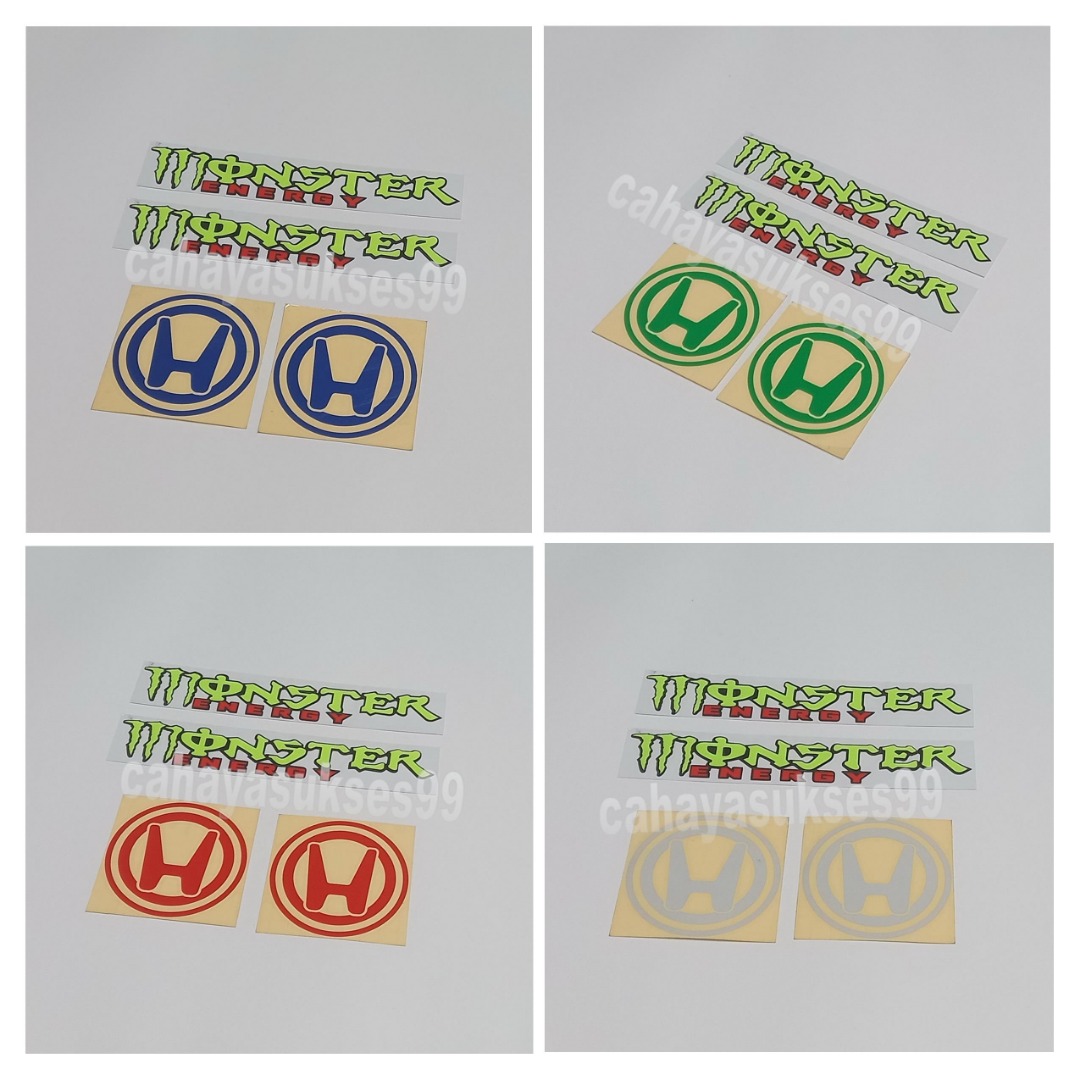 Sticker Motor Monster Energy 20cm x 3,5cm Stiker Tangki Motor HONDA ...