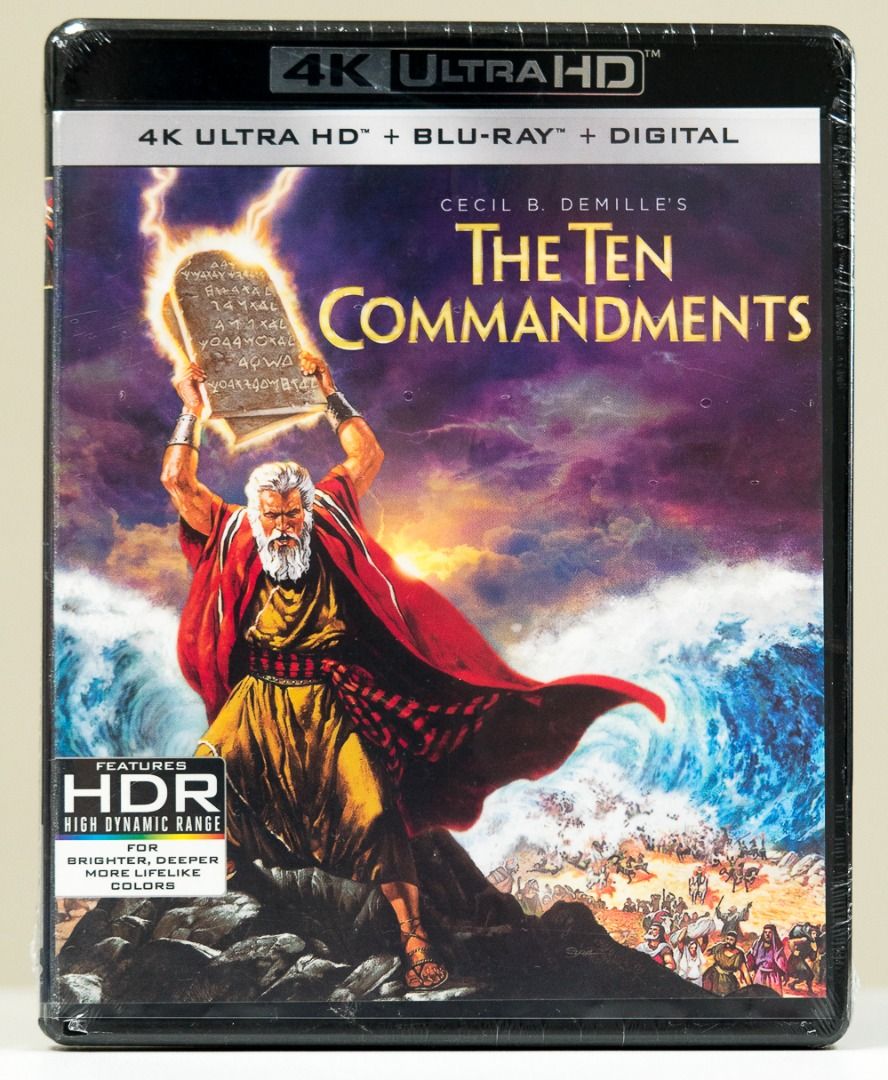 The Ten Commandments 4K Blu-ray, Hobbies & Toys, Music & Media, CDs ...