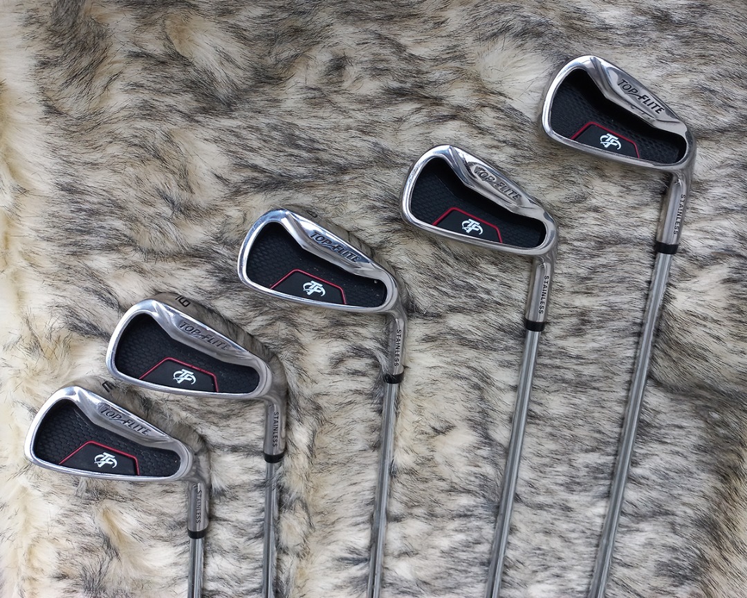 Top Flite Right-Handed Men's Irons Set with Wedge, 6-iron, 7-iron, 8 ...