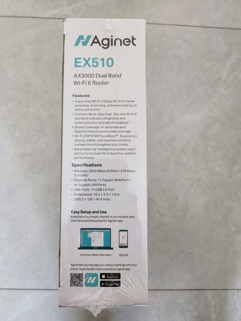 TP-Link EX510 AX3000 Dual-Band Gigabit Wi-Fi 6 Router, Computers & Tech ...