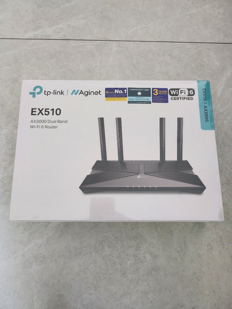 TP-Link EX510 AX3000 Dual-Band Gigabit Wi-Fi 6 Router, Computers & Tech ...