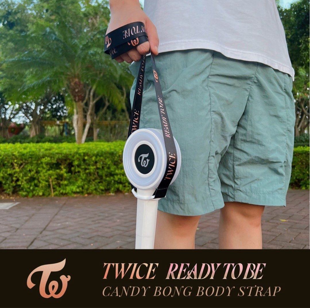TWICE READY TO BE Candy Bong Lightstick Holder Strap Lanyard, Hobbies ...