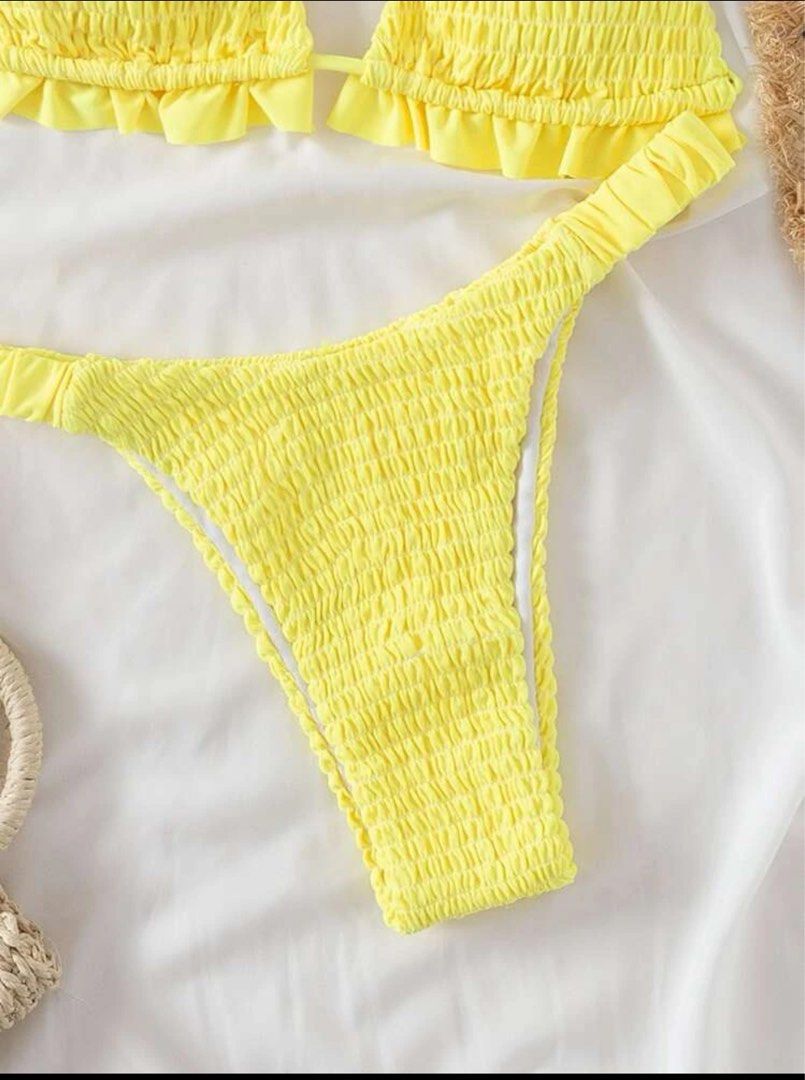 Two piece yellow bikini, Women's Fashion, Swimwear, Bikinis & Swimsuits ...