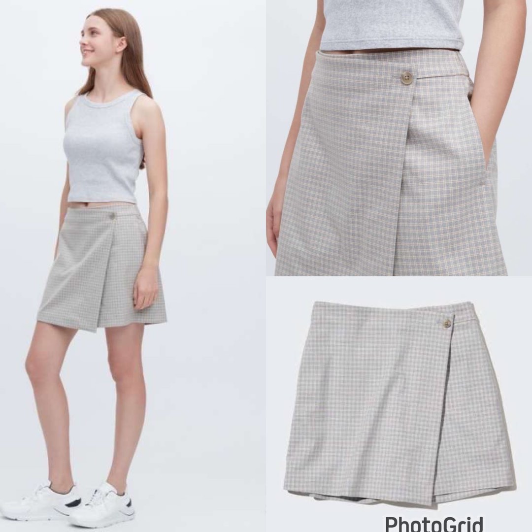 Uniqlo Checked Skort, Women's Fashion, Bottoms, Skirts on Carousell