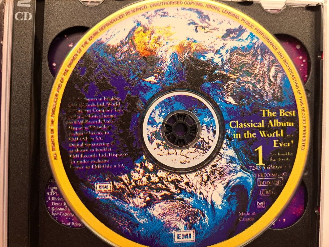 Various Composers : The Best Classical Album in the World...ever! CD 2 discs. 1995 EMI RECORDS ...